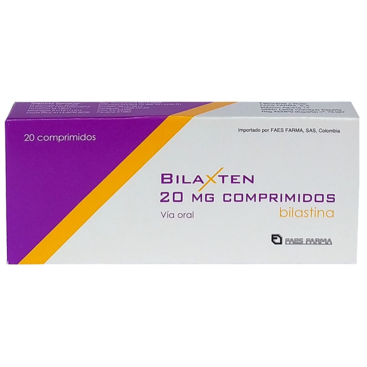 BILAXTEN BILASTINA 20 MG X 20 COMPRIMIDOS - EcoFarma
