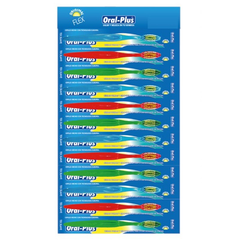 Cepillo Adulto Oral Plus Medio 12 Unidades