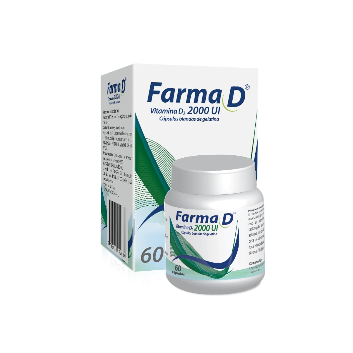 FARMA D VITAMINA D3 2.000 UI X 60 CAP - Ecofarma