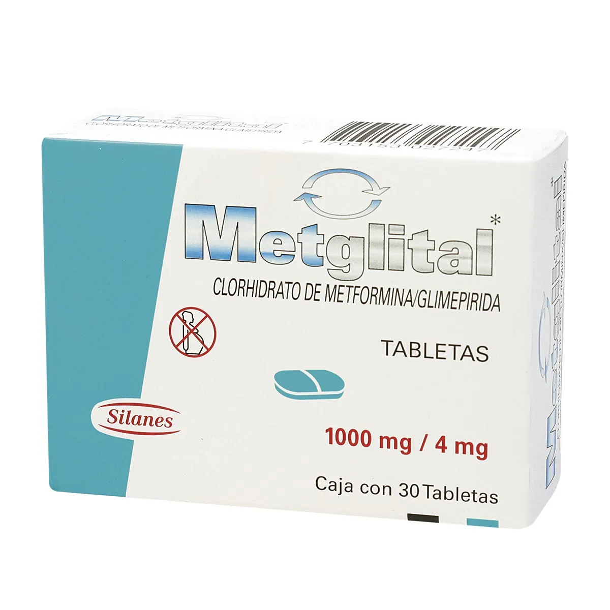 METGLITAL GLIMEPIRIDA/METFORMINA 4/1000 MG X 30 TABL - Ecofarma