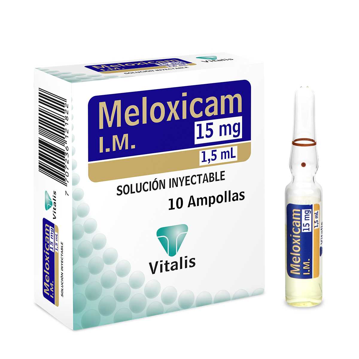 MELOXICAM 15 MG I.M X 10 AMP X 1.5 ML - Ecofarma