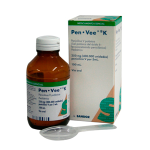 PEN VEE K 250 MG SUSP FX100 ML FENOXIMETILPENICILINA - Ecofarma