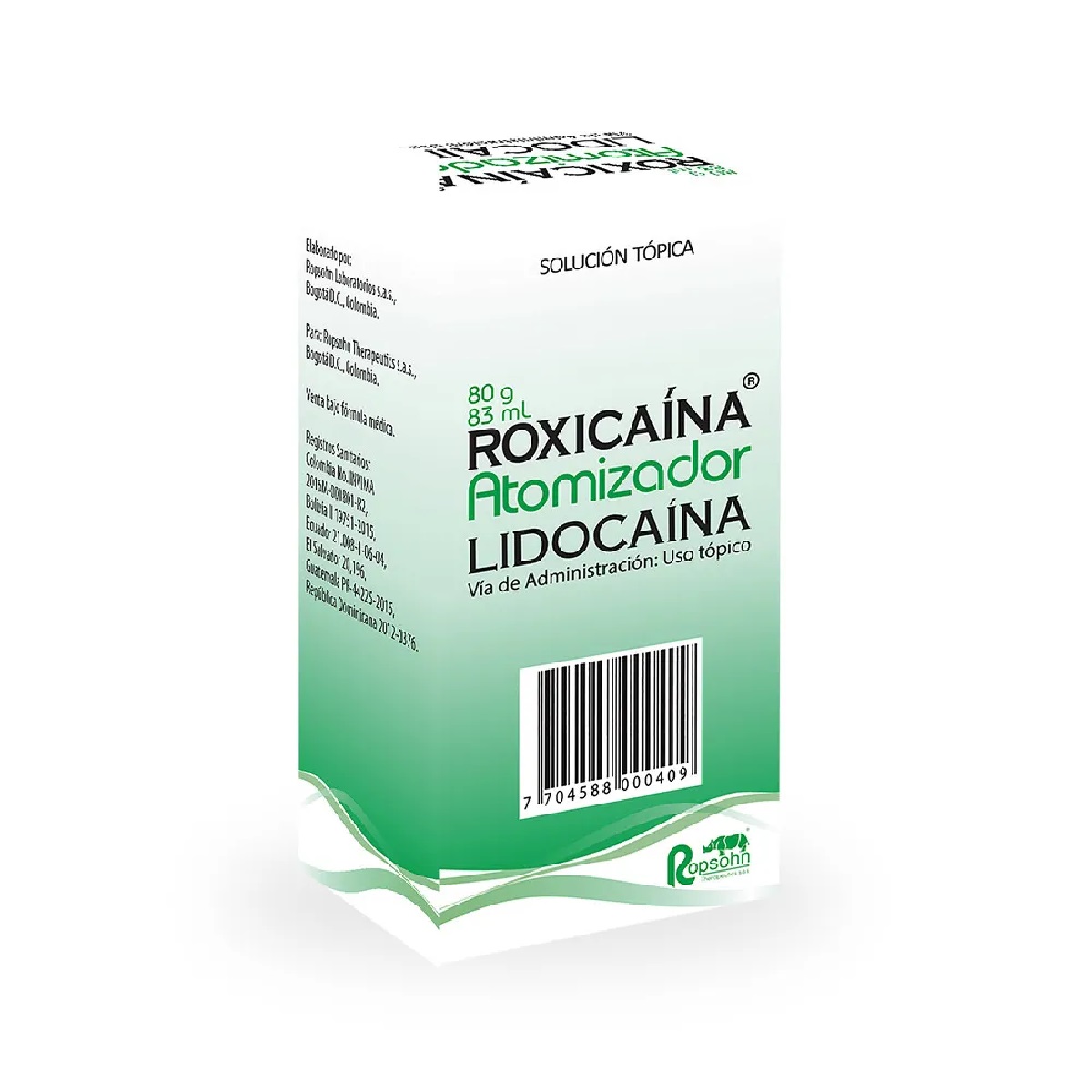 ROXICAINA ATOMIZADOR LIDOCAINA X 80 GR - EcoFarma