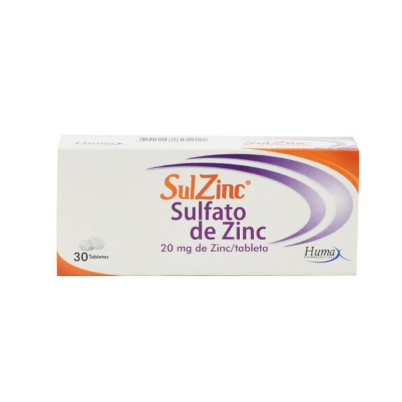 Suplemento SULZINC Zinc 20MG Humax