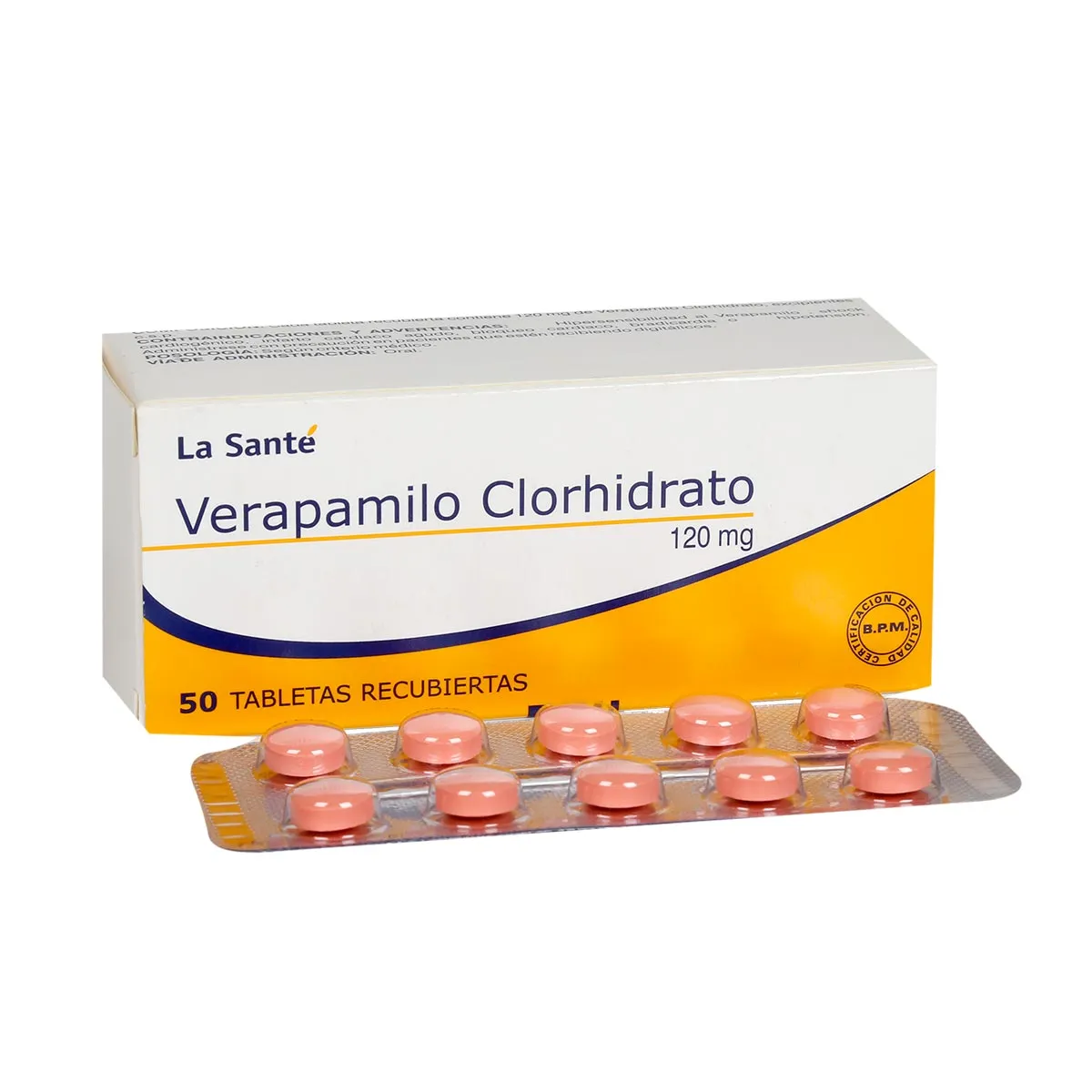 VERAPAMILO 120MG CX30 TB (MEMPHIS) - Ecofarma