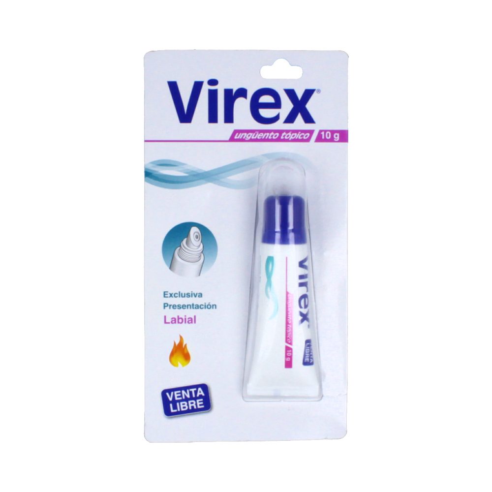 VIREX ACYCLOVIR 5% UNGUENTO LABIAL X 10 GR - EcoFarma
