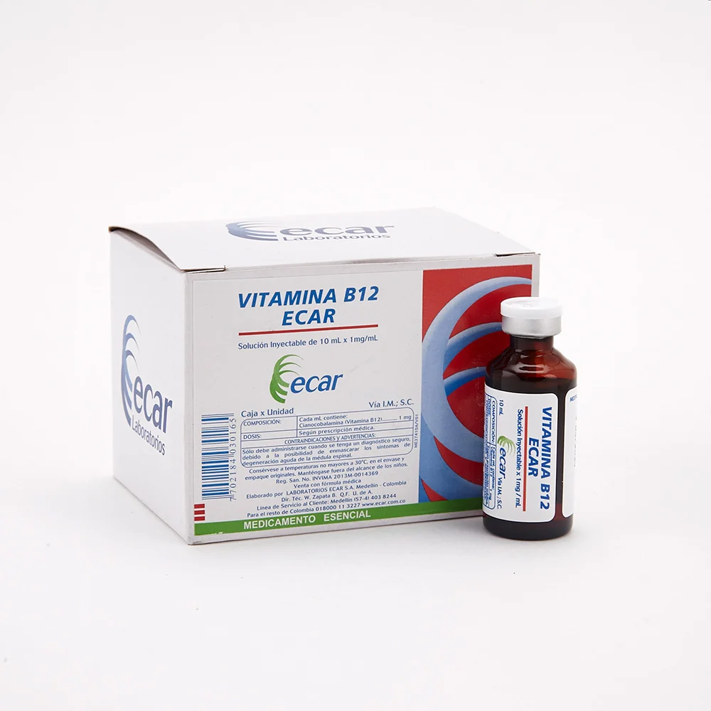 Vitamina B12 Ampollas 10ML Caja x12