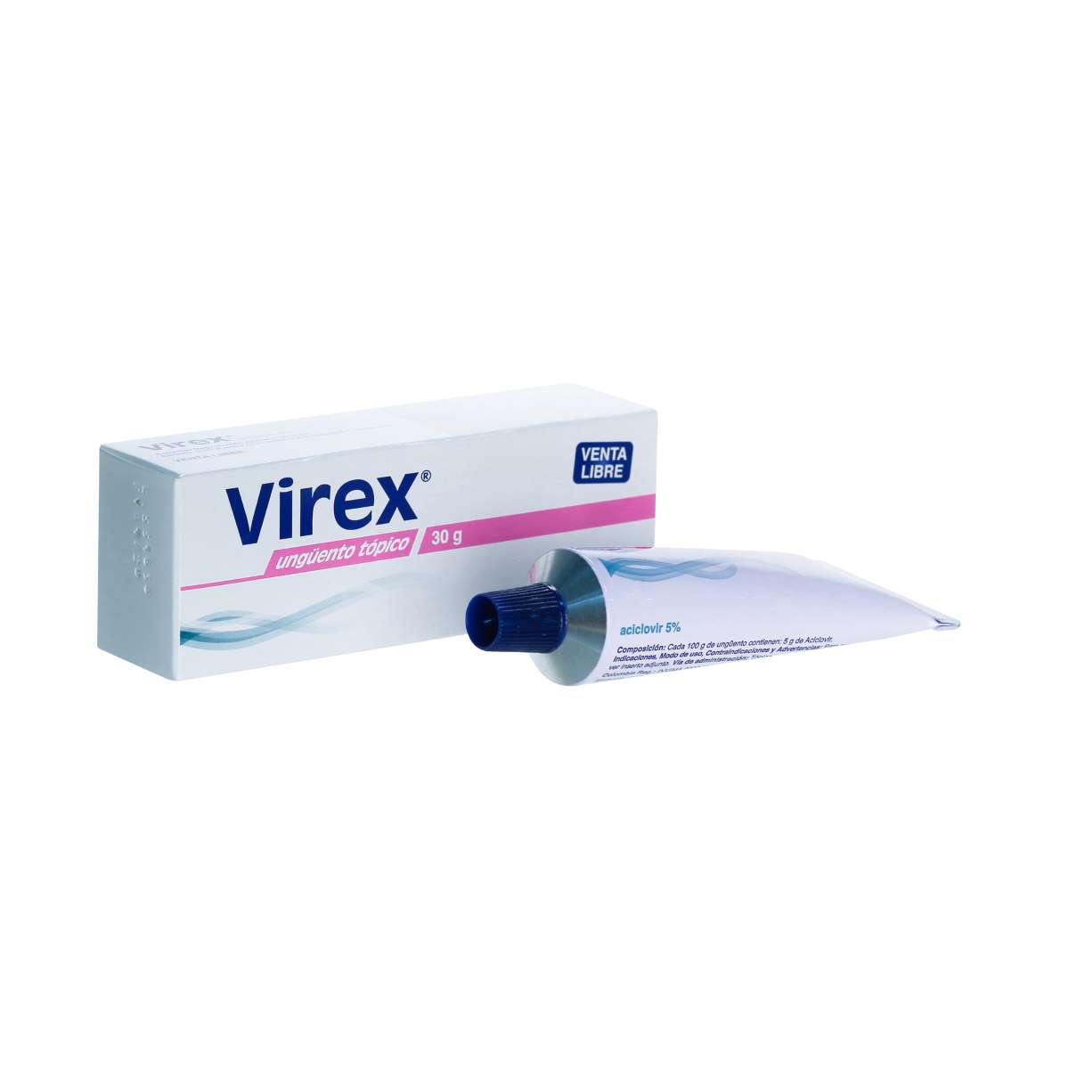 VIREX ACYCLOVIR 5% UNGUENTO TOPICO X 30 GR - Ecofarma