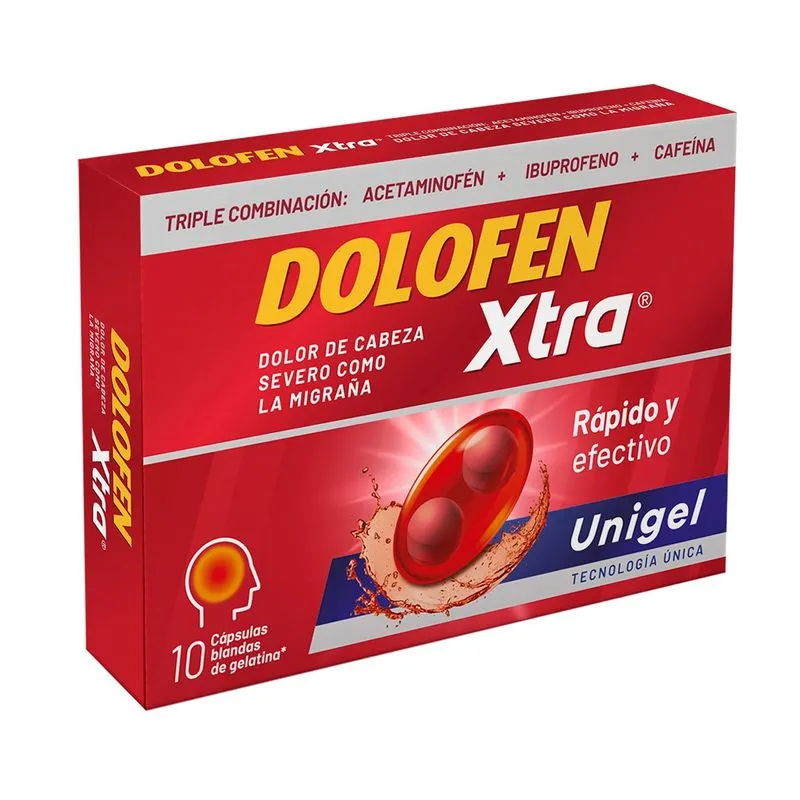 DOLOFEN XTRA IBUPROFENO CAFEINA ACETAMINOFEN X 10 CAP - EcoFarma