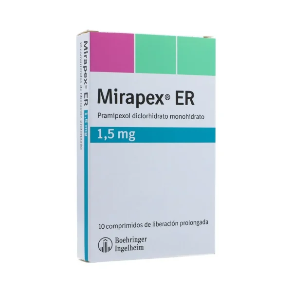 MIRAPEX ER PRAMIPEXOL 1.5 MG X 10 COMP - EcoFarma