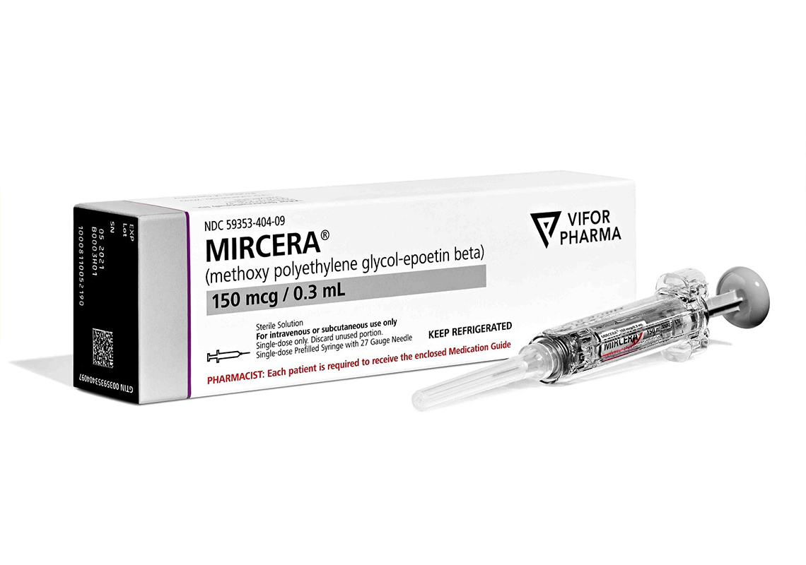 MIRCERA METHOXY POLYETHYLENE GLYCOL-EPOETIN BETA 150 MCG X 1 AMP - EcoFarma
