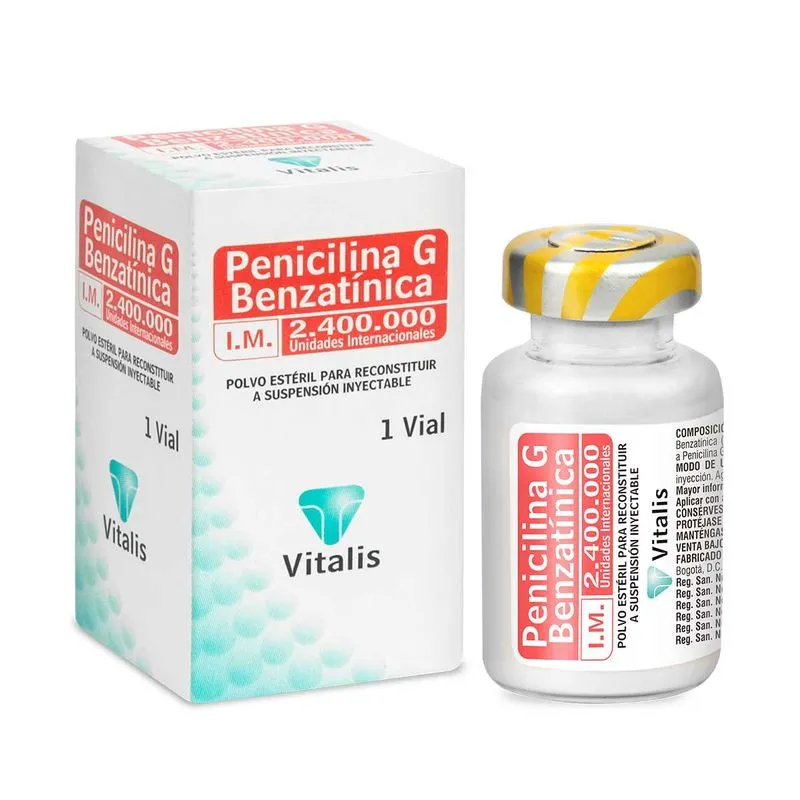 PENICILINA G BENZATINICA 2.4 U.I IM X 1 AMP - EcoFarma