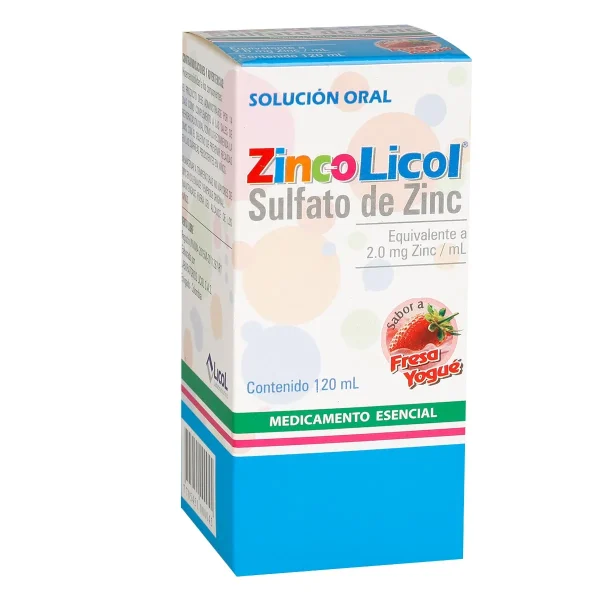 Sulfato de Zinc Zincolicol 120ml Fresa