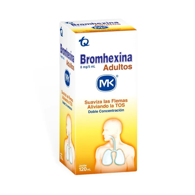 BROMHEXINA 8 MG Jarabe Adultos 120 ml Alivio Tos