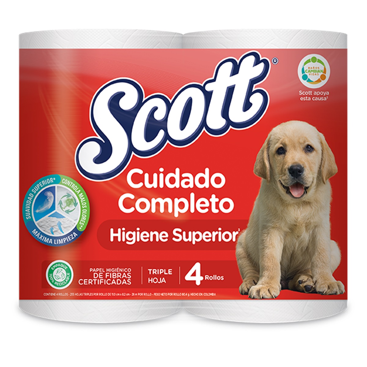 Papel Higiénico Scott 4 Unidades