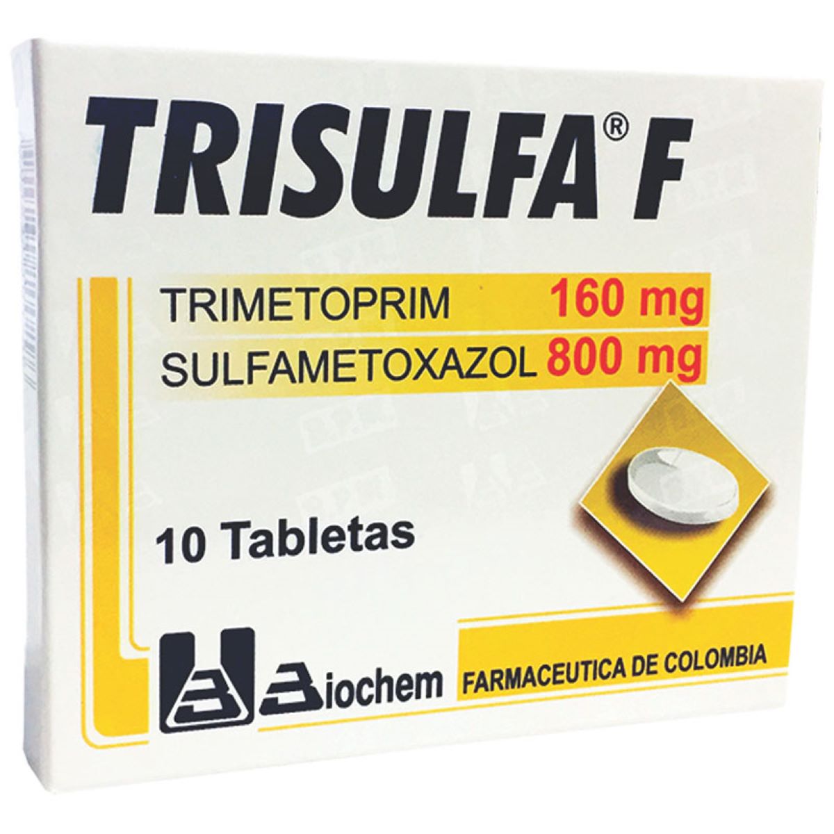 Trisulfa F Trimetoprim Sulfametoxazol 160/800 Mg 10 Tabl